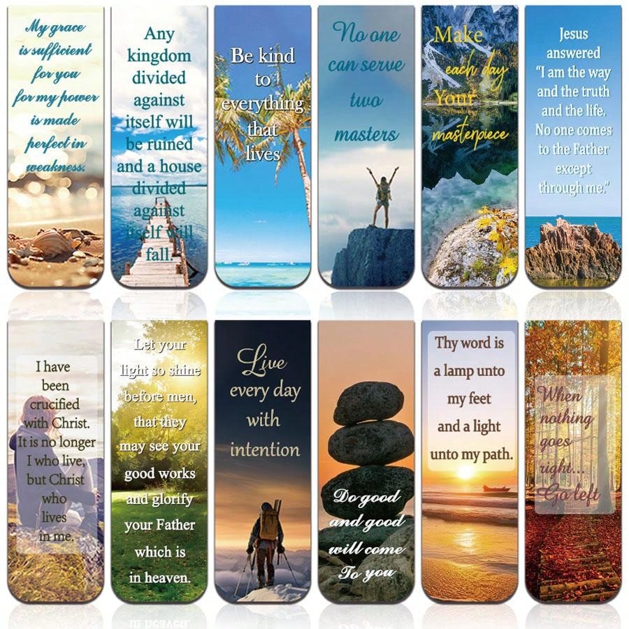 24pcs Magnetic Bookmarks With Inspirational Quotes, Poetry & Saying ...