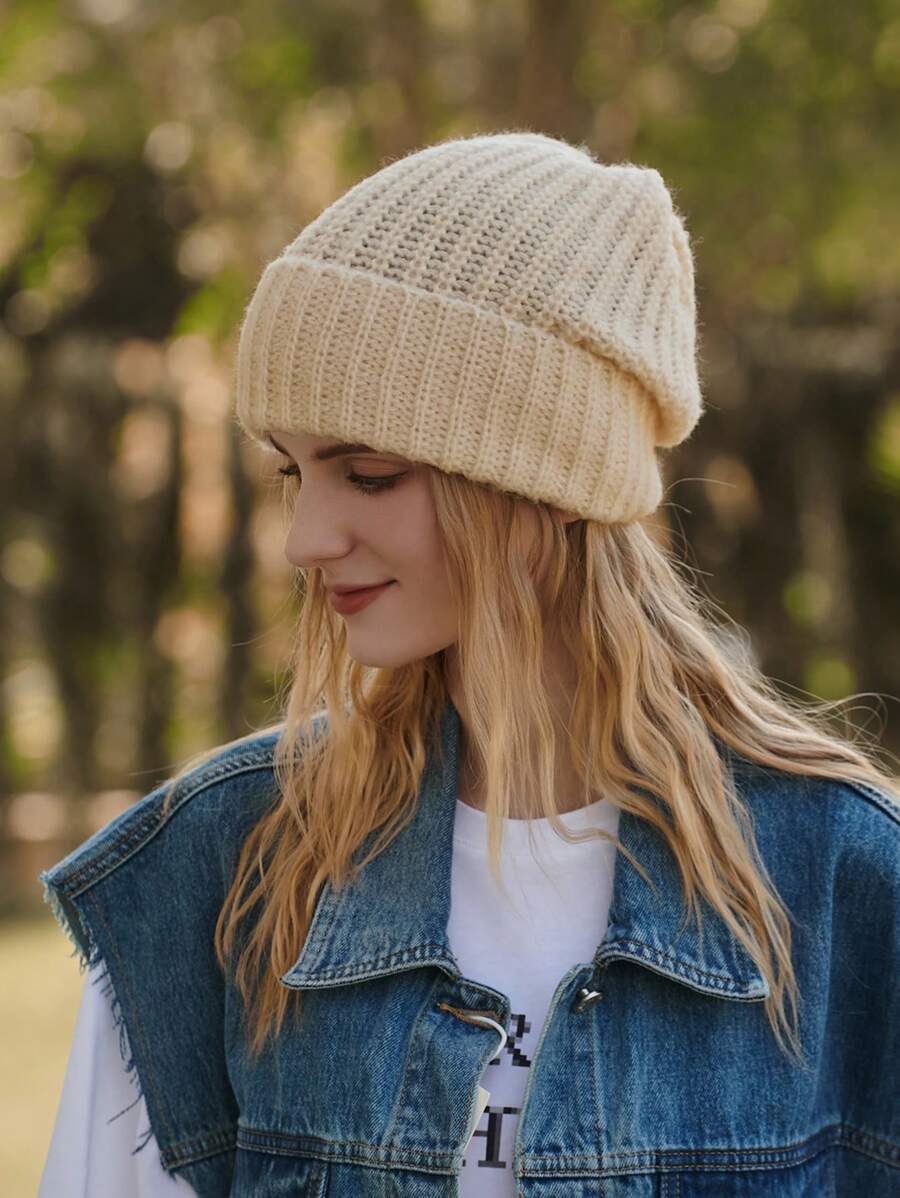 LEAJOURNO. Solid Cuff Beanie | SHEIN USA
