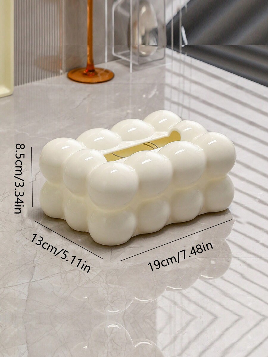 1pc Nordic Style Tissue Box With Cream Color For Living Room Creative ...