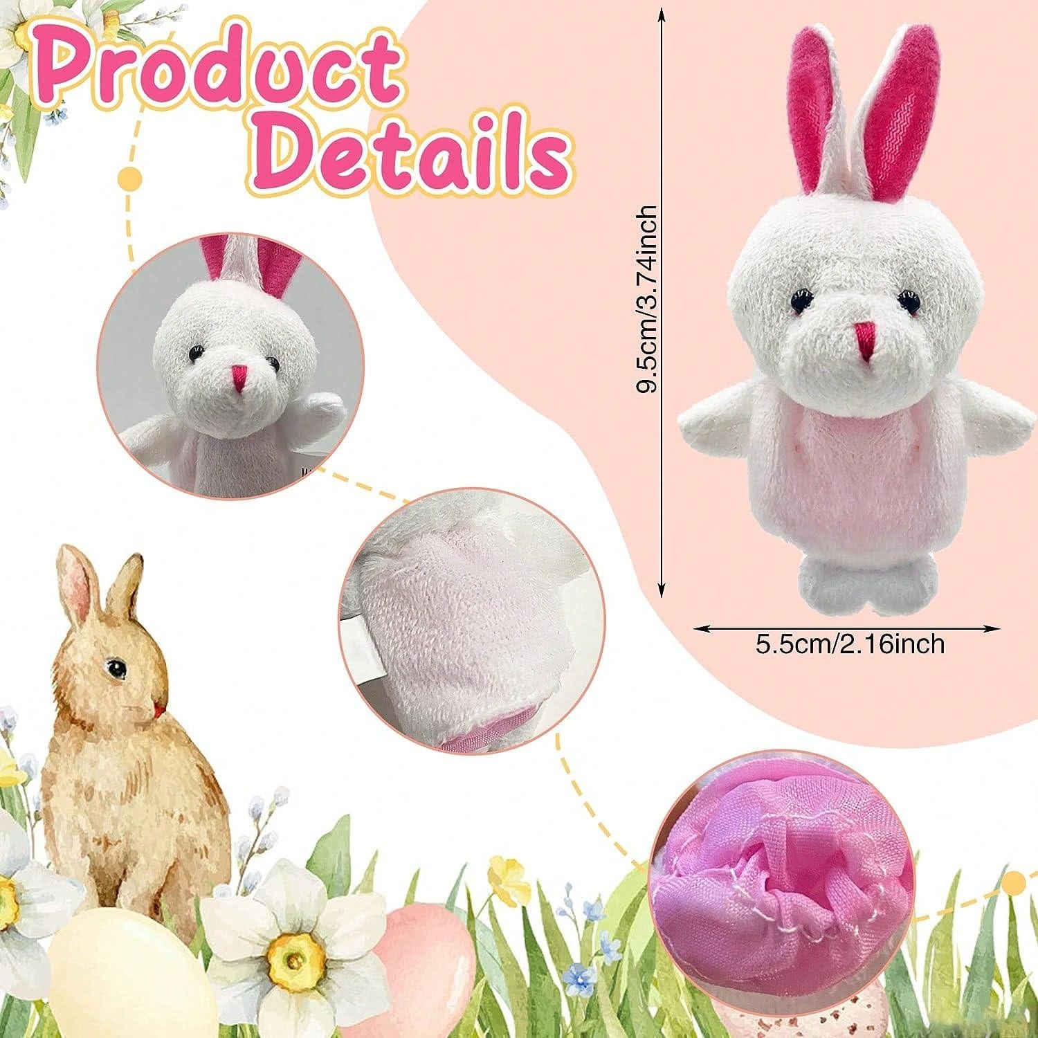 24 PCS Finger Puppets Set Mini Stuffed Animals Finger Puppet Toys For ...