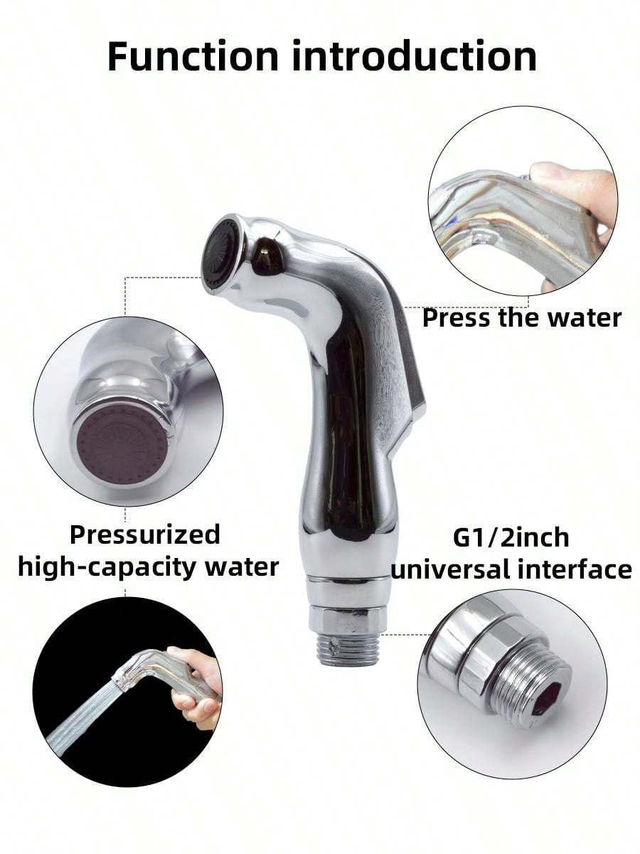 C27 Pressurized High-pressure Toilet Spray Gun With Water Hose, Plastic ...