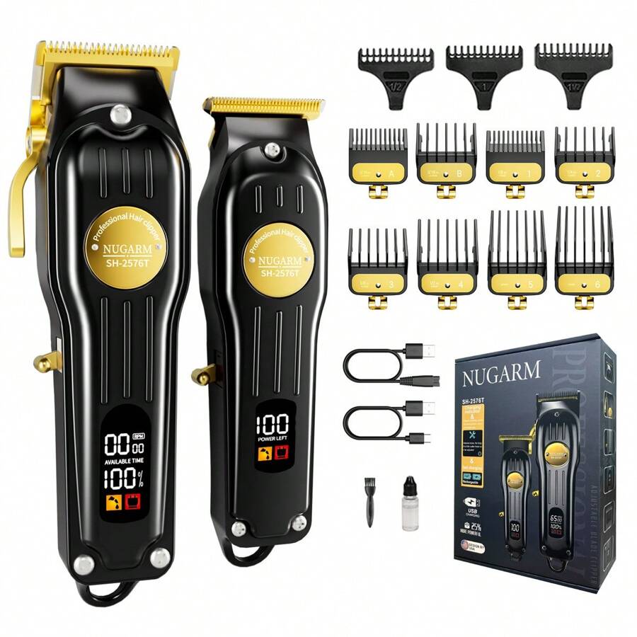 SH-2576T Black Gold Hair Clippers Professional Cordless For Men, Barber ...