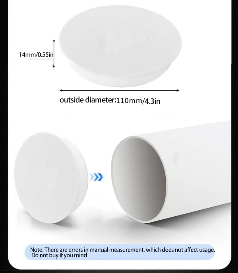 1pc 2-inch PVC Drain Pipe Cap, Simple And White Drainage Pipe Anti-odor ...