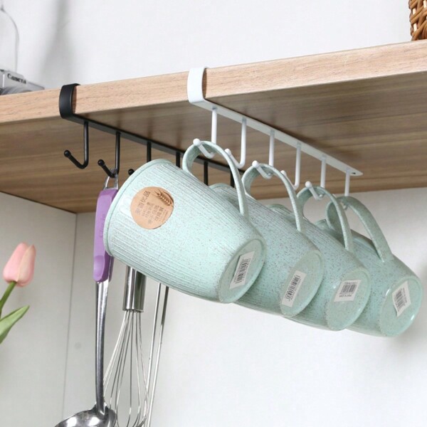 Plastic Kitchen Seamless Adhesive Hook With Multiple Rows & Six Hooks ...