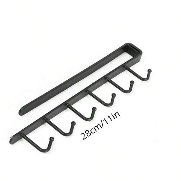 Plastic Kitchen Seamless Adhesive Hook With Multiple Rows & Six Hooks ...