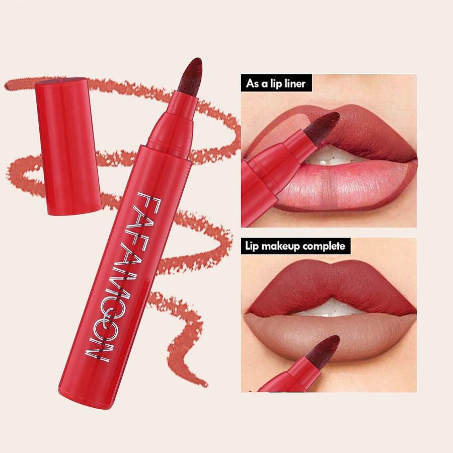 Lip Dyeing Pen Matte Lip Line Pen Marker Outline Filling Lips FAFAMOON ...