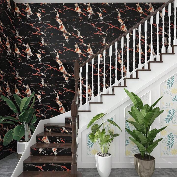 Black Marble Contact Paper for Countertops Adhesive Vinyl Waterproof ...