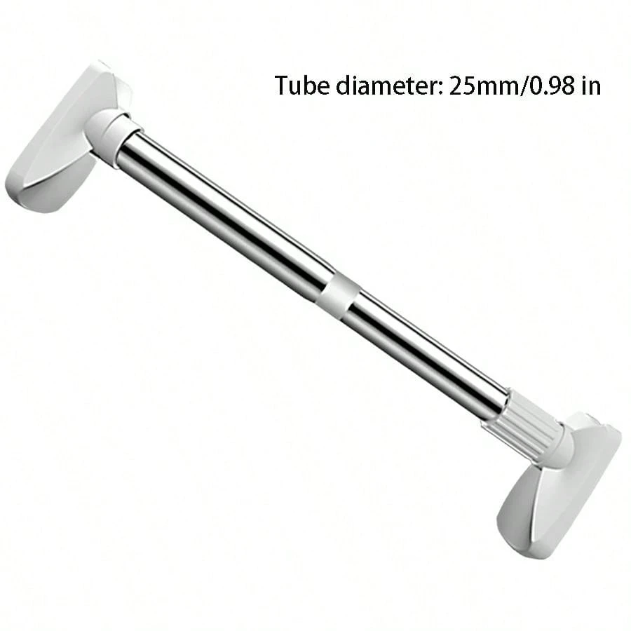 1pc No Drill Telescopic Wardrobe Rod, Adjustable Curtain Rod, Laundry ...
