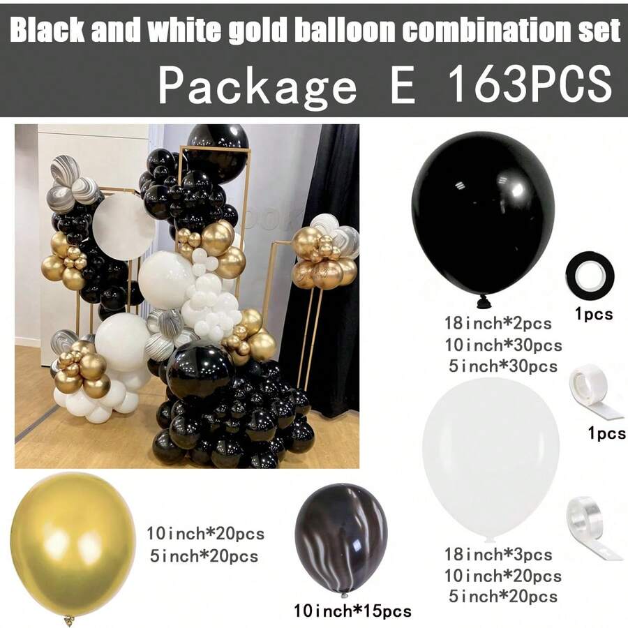 20/163PCS 5/10/12/18inch White Balloons Latex Party Balloons,Round ...