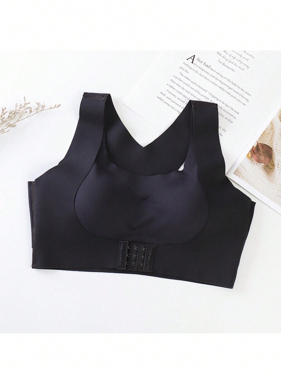 Ice Silk Seamless Front Closure Wireless Back-support Bra For Women ...