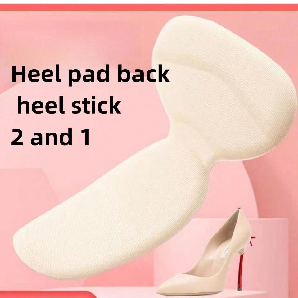 1pc Beige Insole & Heel Sticker 2 In 1 Anti-slip Adhesive Pad & Inserts ...