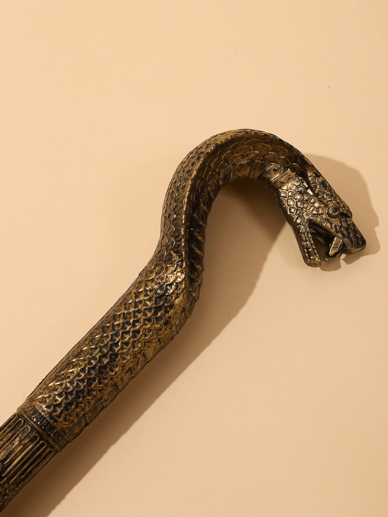 1pc Unisex Gold Snake Head Detachable Cane Prop Suitable For Parties ...