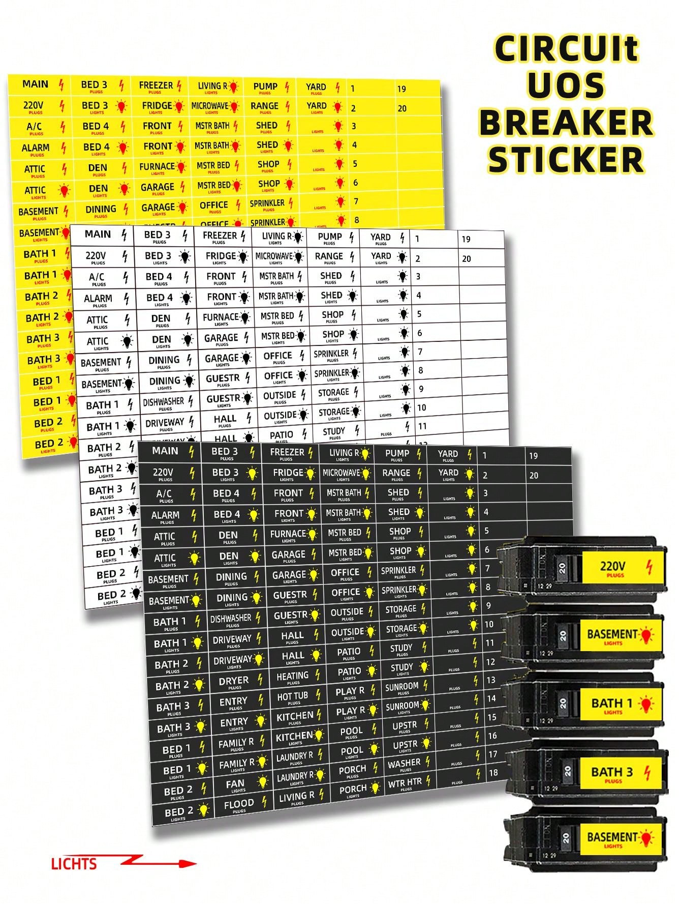 144pcs Weatherproof Circuit Breaker Box Labels- Keep Your Fuse Box ...