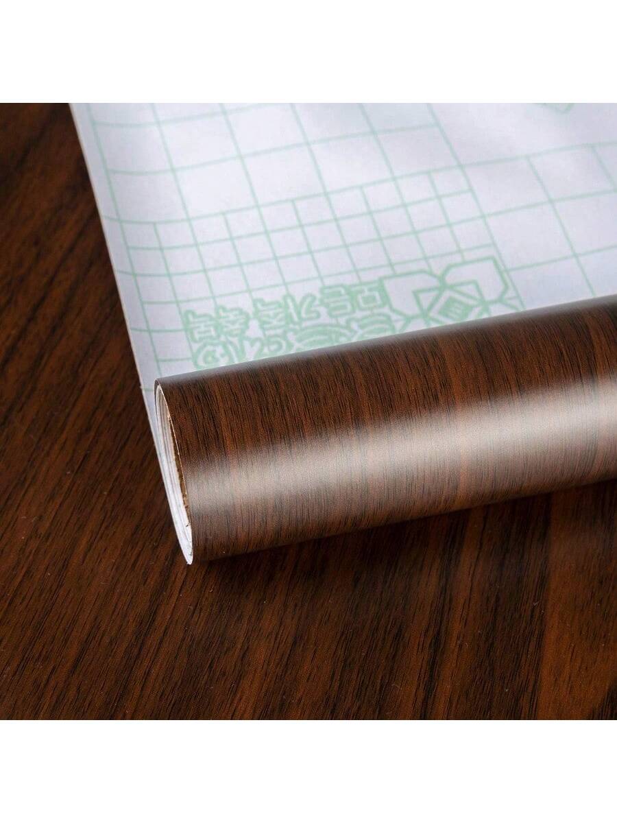 Dark Brown Wood Grain Wallpaper Faux Walnut Wood Contact Paper Self ...