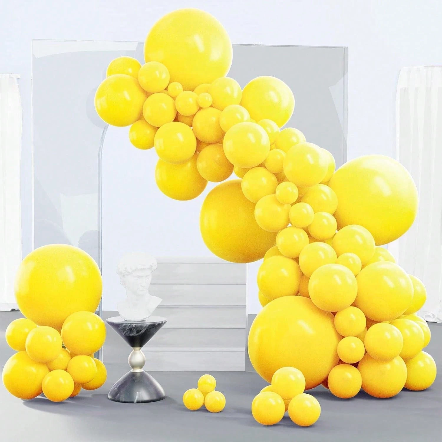 Globos Amarillos, 140 Piezas Globo Amarillo Paquete De Diferentes ...