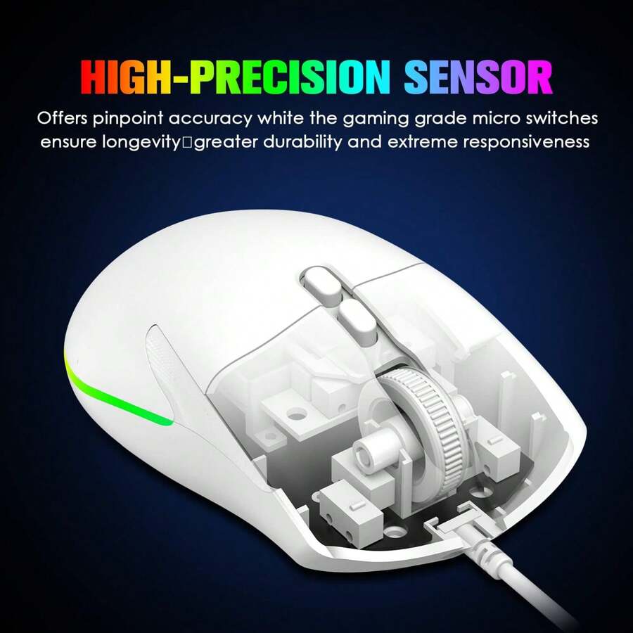Mini Ultra-Lightweight Wired Gaming Mouse With Rgb Backlit, Adjustable ...