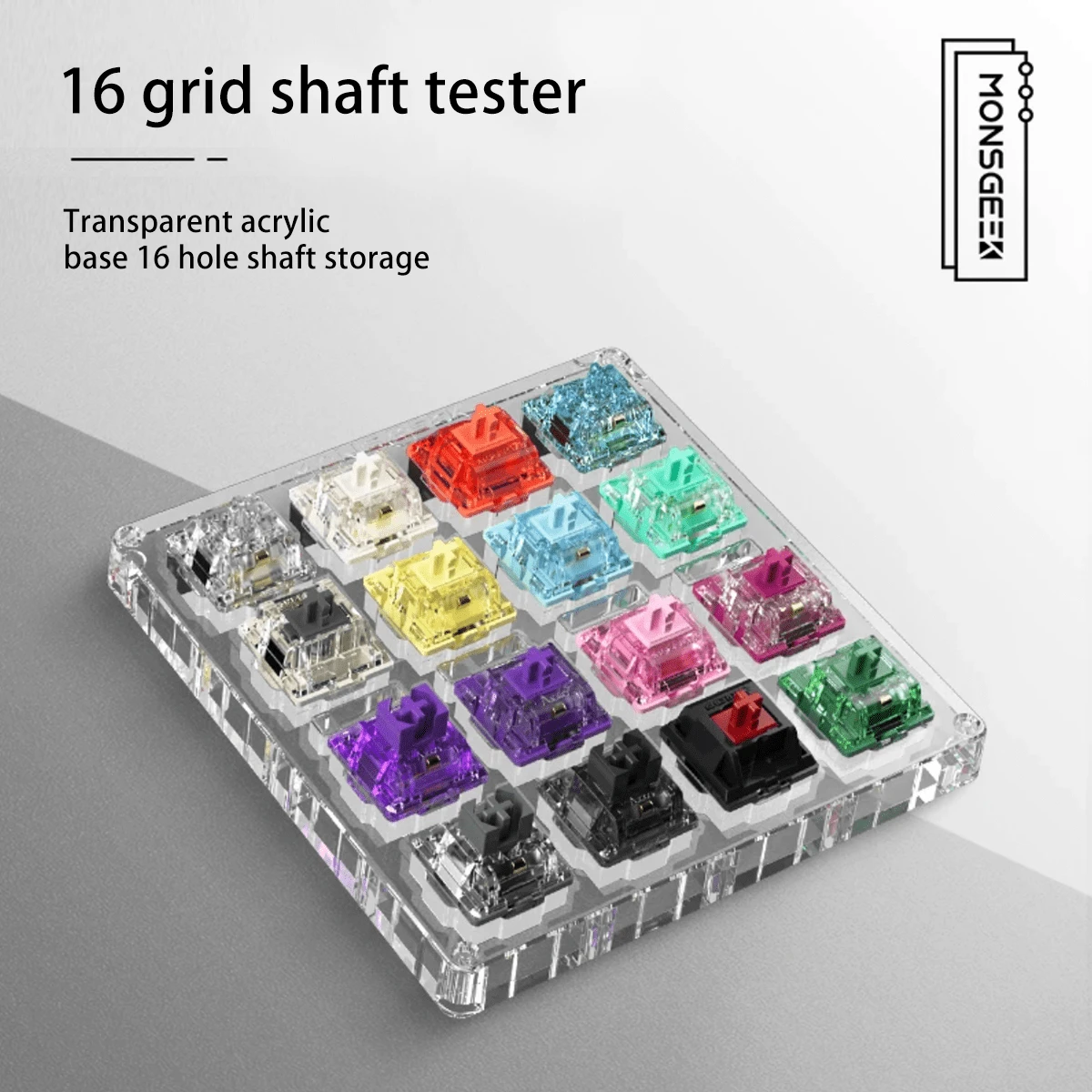 MONSGEEK Akko X MonsGeek Acrylic 16-Key Switch Tester Linear/Tactile ...