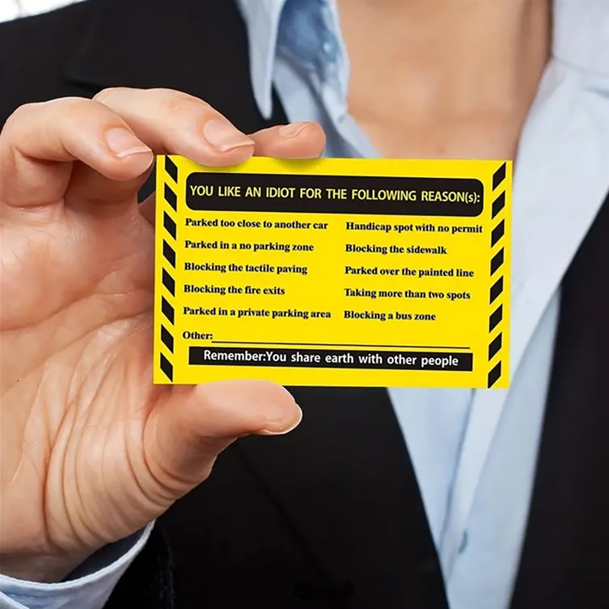 Set Of 50pcs No Parking Warning Cards | SHEIN USA