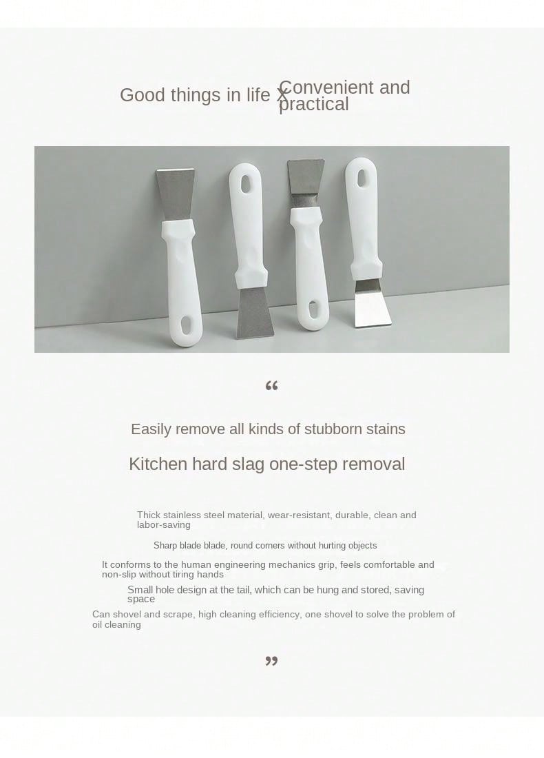 Heavy Duty Grease Cleaning Scraper, Multi-Functional Kitchen Metal ...