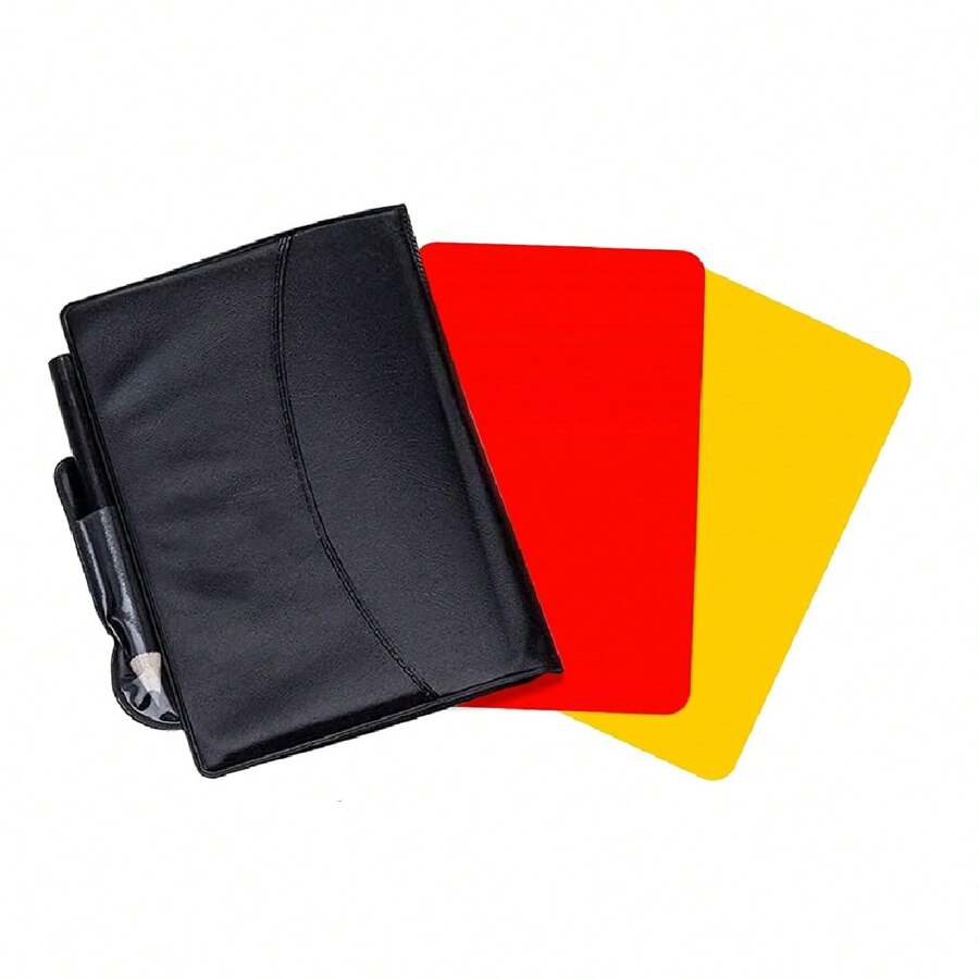 1 Set Soccer Referee Card Sets, Warning Referee Red And Yellow Cards ...
