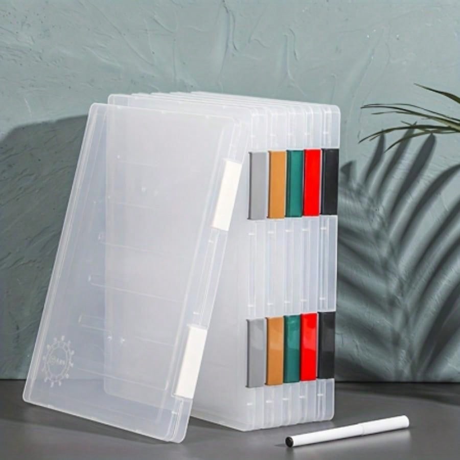 Clear PP Plastic Document Storage Box - A4 Office Supplies Stationery ...