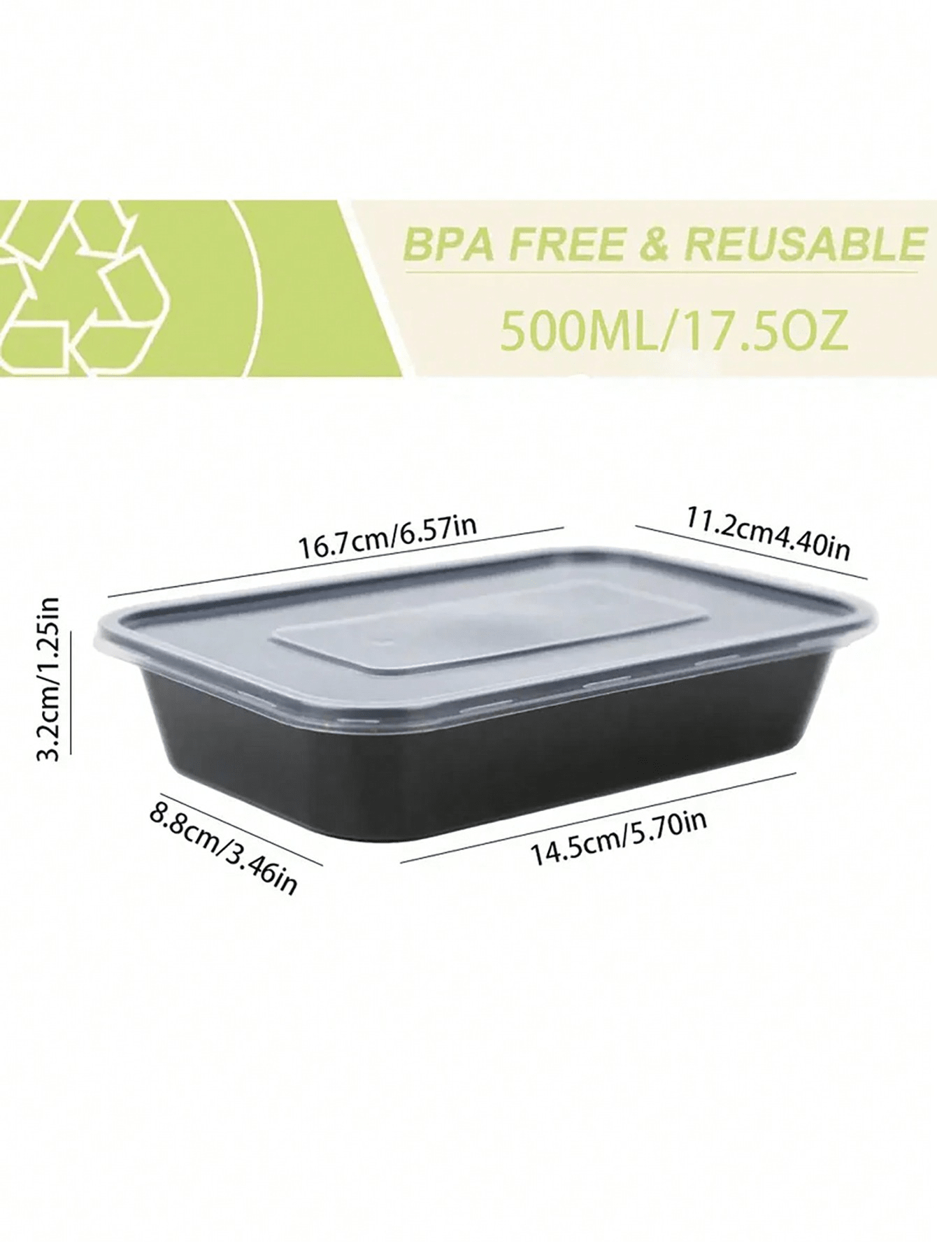 10pcs Clear Plastic Takeout Boxes, Disposable Food Containers For Bento ...