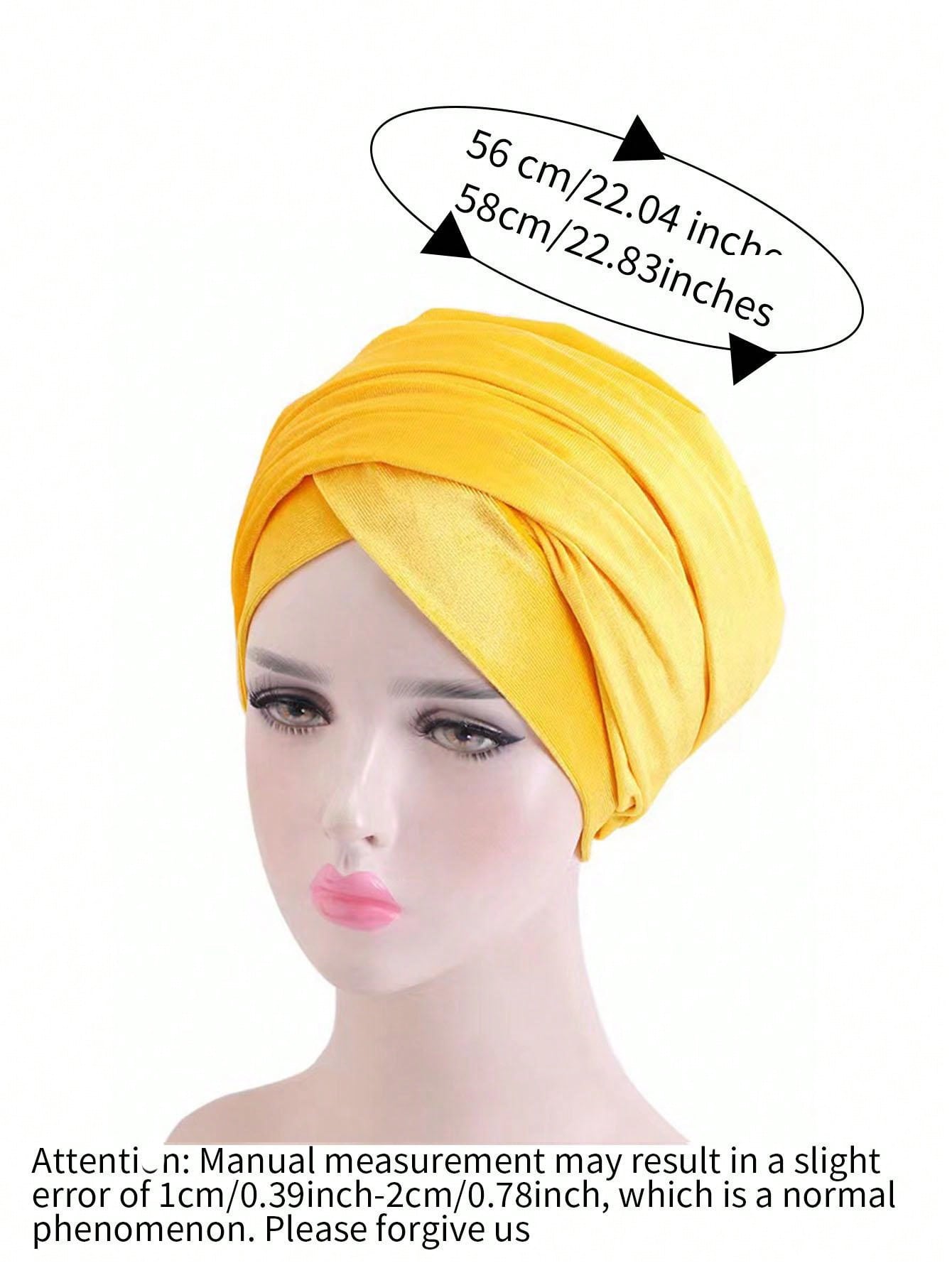 1pc Solid/Colorful Velvet Turban Hat With Long Tail, Head Wrap Scarf Cap For Women | SHEIN USA