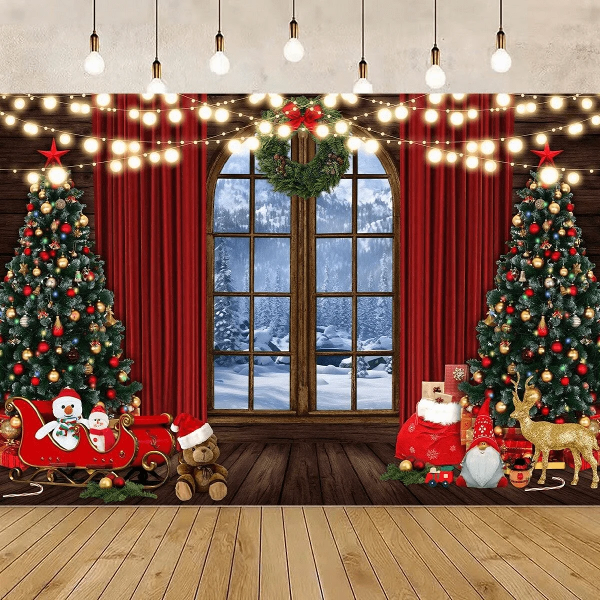 1pc Christmas Photo Shoot Background Cloth (150x100cm) Birthday Party ...