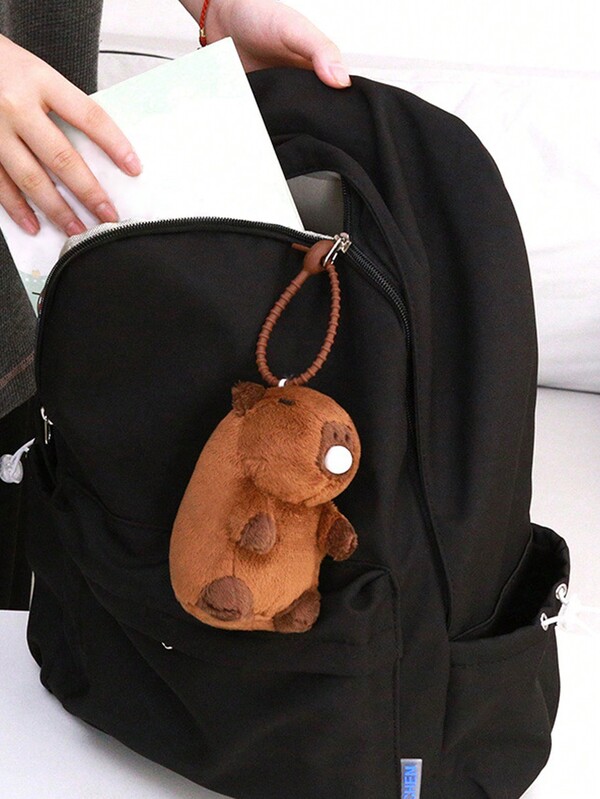 1pc Capybara Bubble Blowing Water Pig Plush Toy Keychain Pendant ...