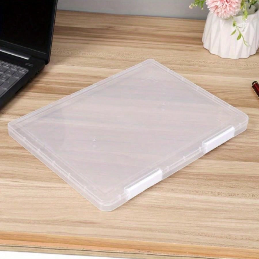Clear PP Plastic Document Storage Box - A4 Office Supplies Stationery ...