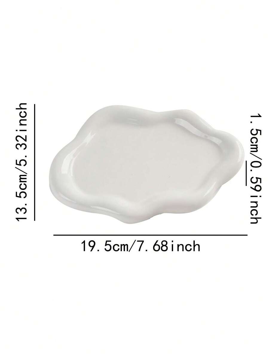 1pc Nordic Style Ceramic Cloud Shaped Storage Tray, Cute Cartoon Photo Prop, Jewelry Display ...