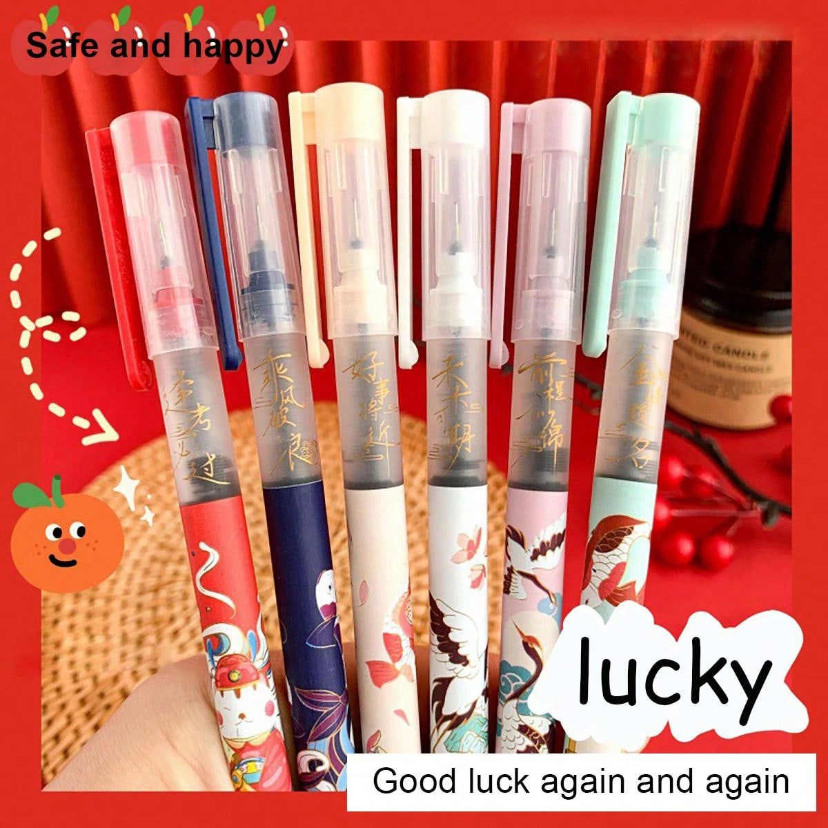 New Cartoon Koi Fish Series Liquid Ink Ballpoint Pen, Student Office ...