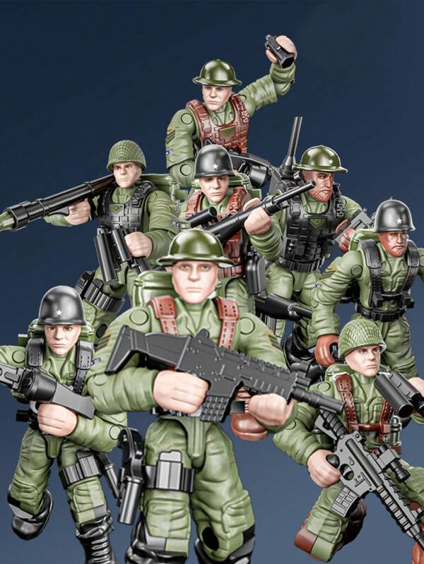 Random Style 1:36 Scale Fully Articulated Soldier Action Figure | SHEIN USA
