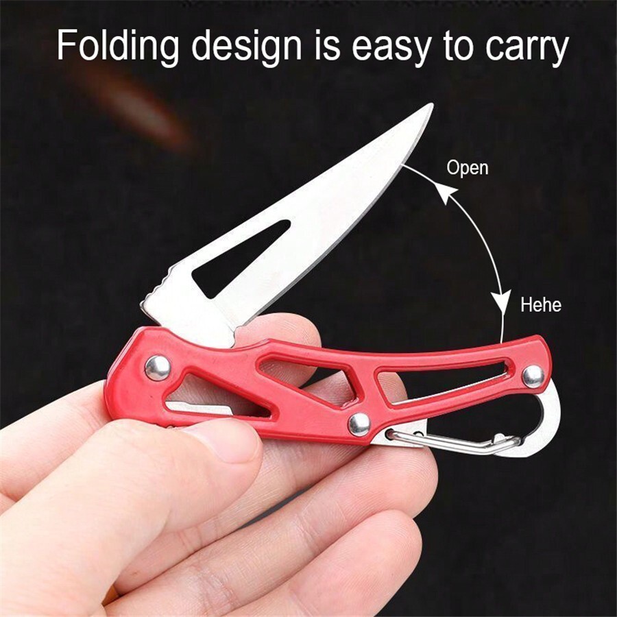 Mini Keychain Pocket Knife Outdoor Camping Self Defense Emergency ...
