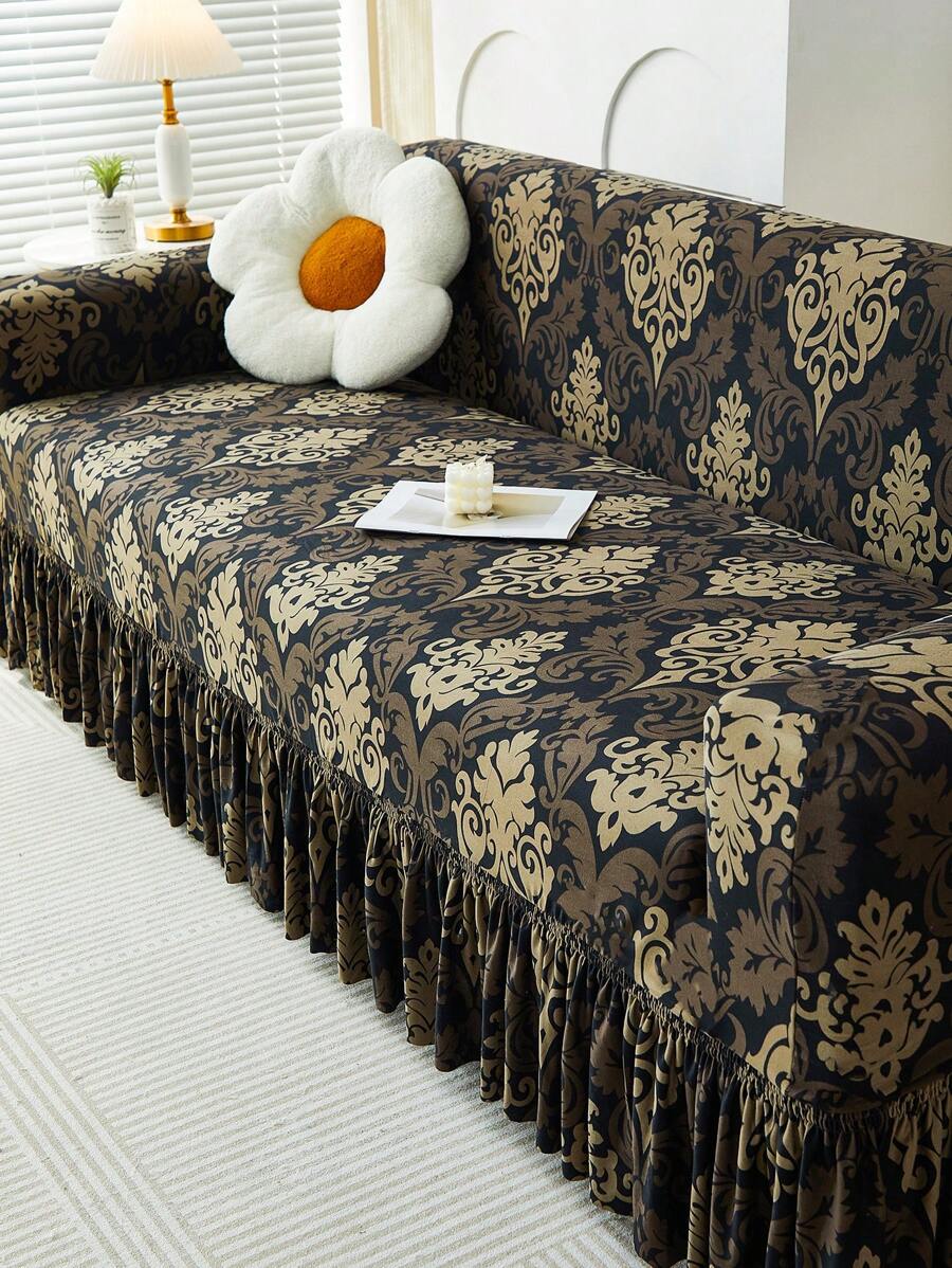Sofa Slipcover, Elasticity Skirted Furniture Protector | SHEIN USA