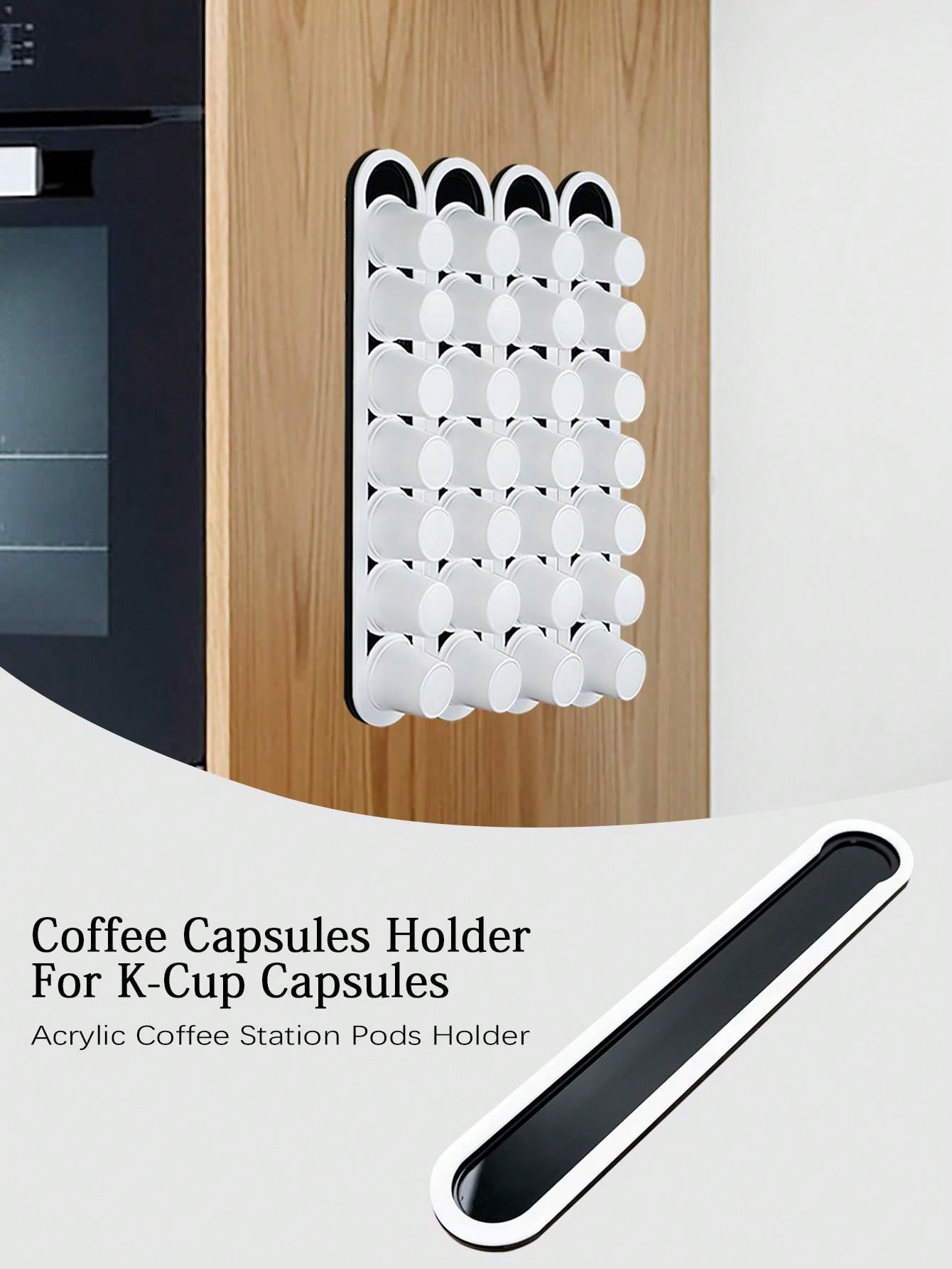 Wall Mounted Acrylic Coffee Pods Holder For Capsules Coffee Station ...