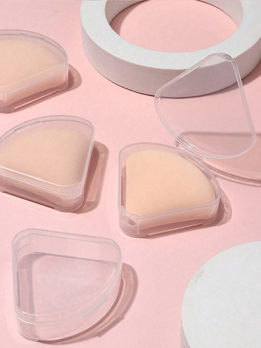 Makeup Puff Storage Box With 3 Candy Puffs, Cushion Puffs And Pp ...