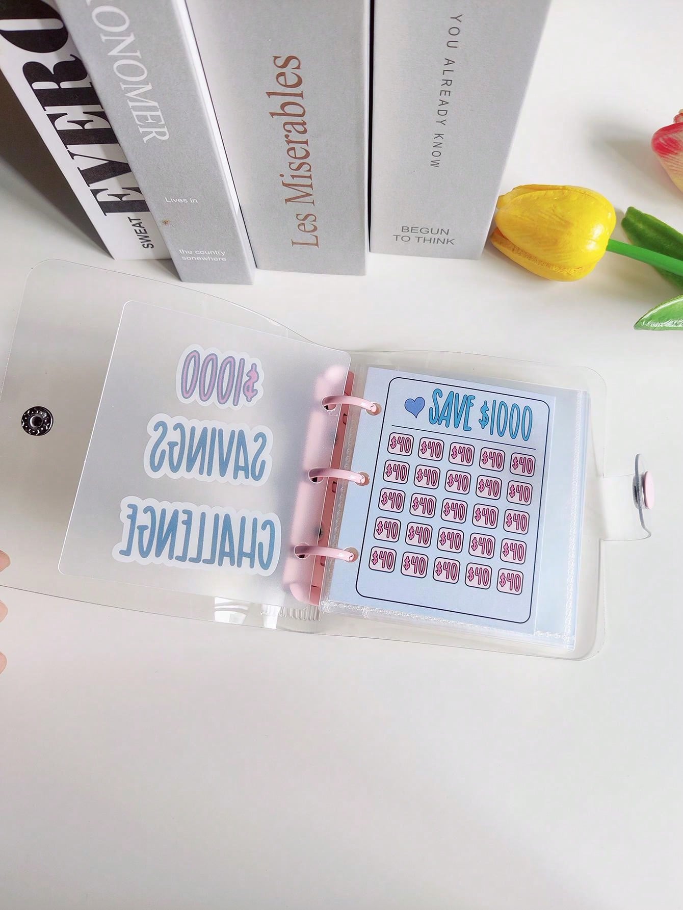 1000 Mini Binder Savings Challenge Binder,Monthly Money Savings ...