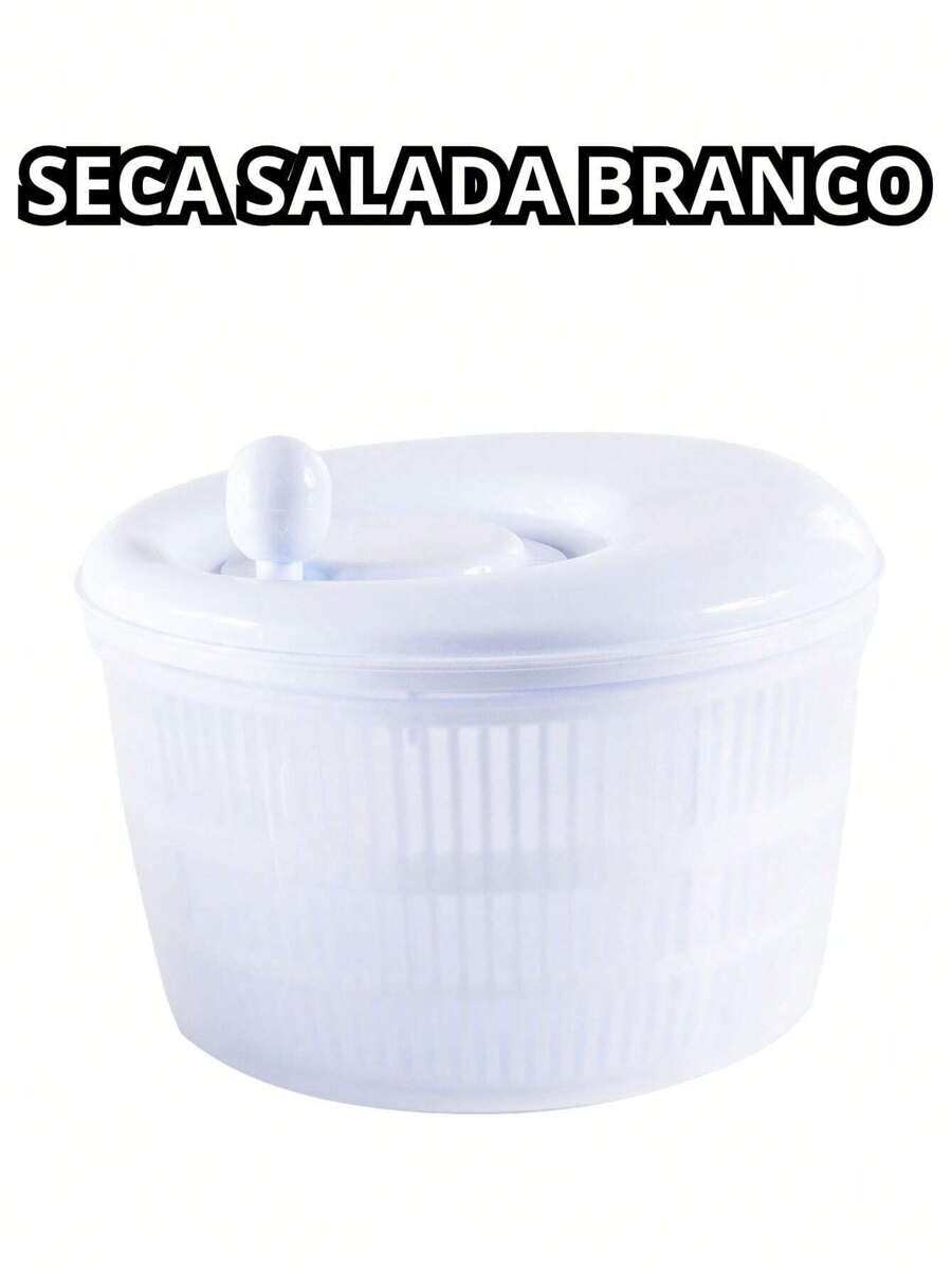 Centrífuga Seca Saladas Branca Grande Manual Verduras Folhas Alface ...
