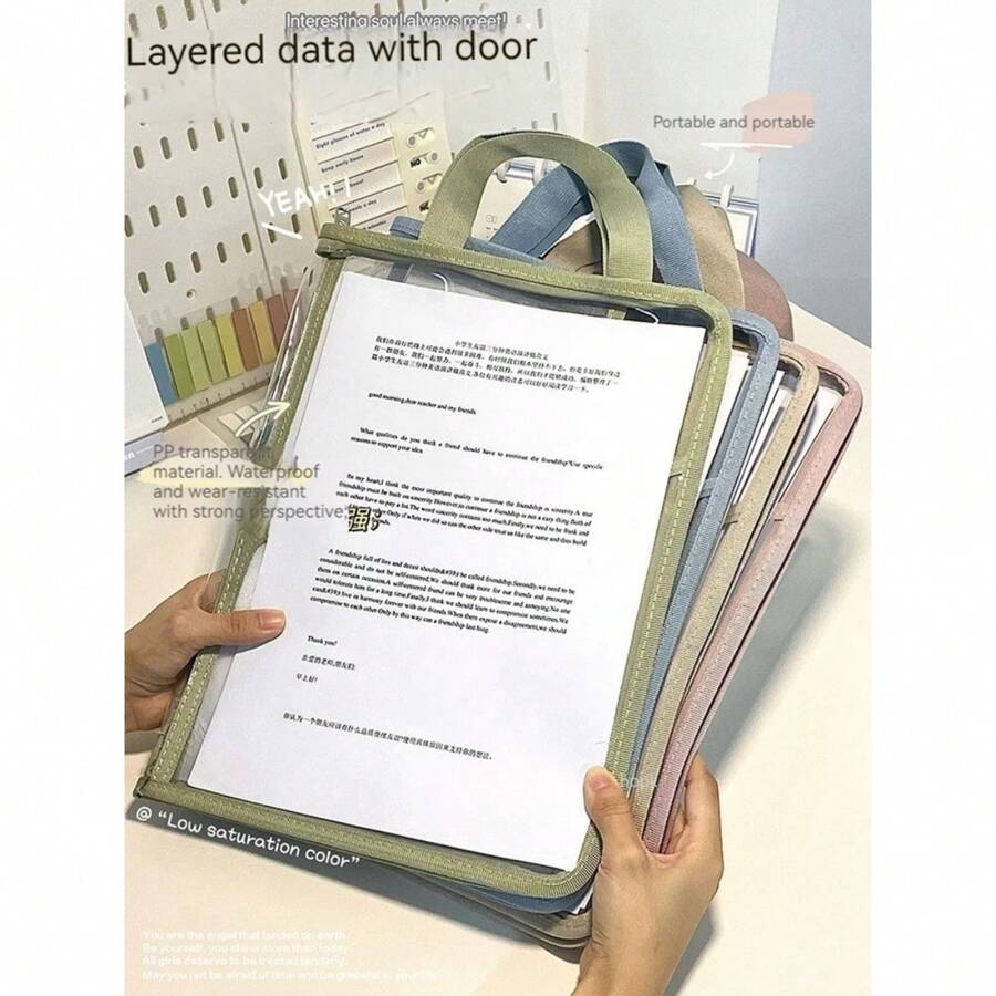 PVC File Folders Envelope Expanding File Wallet Organizer Documents ...