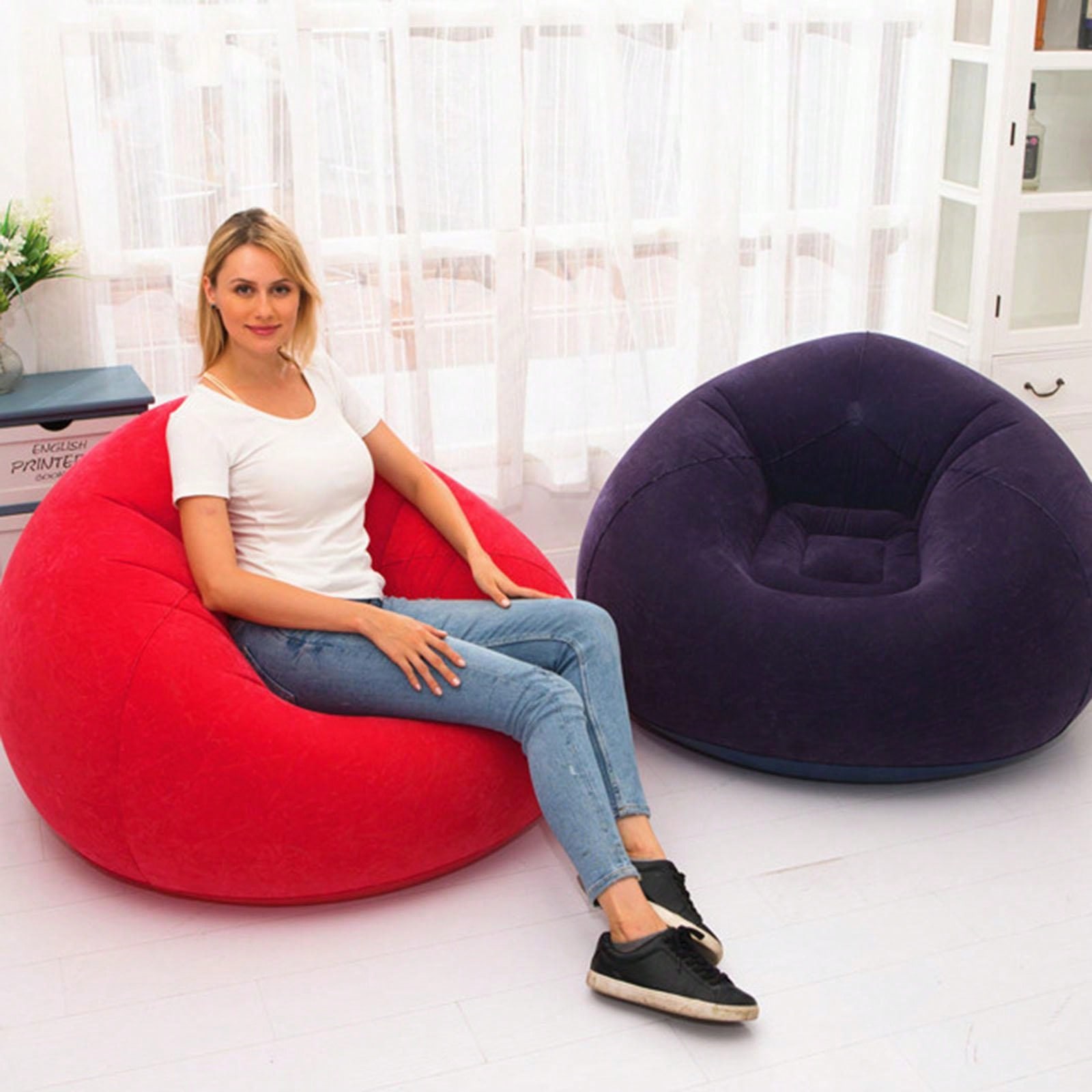 New Flocked Inflatable Sofa, Perfect For Courtyard Leisure, Adults With ...