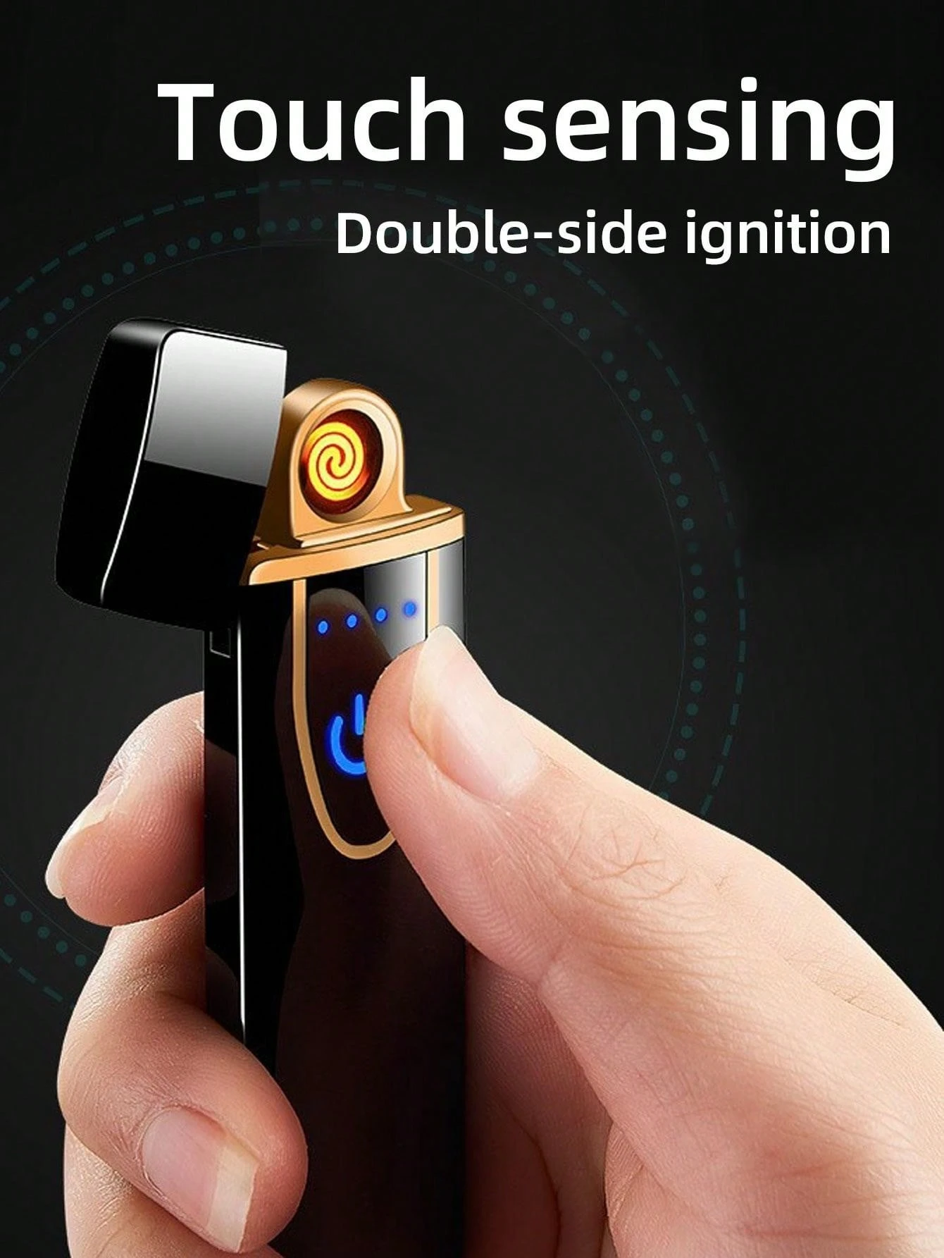 One Piece Touch Sensor Usb Lighter Rechargeable Outdoor Windproof ...