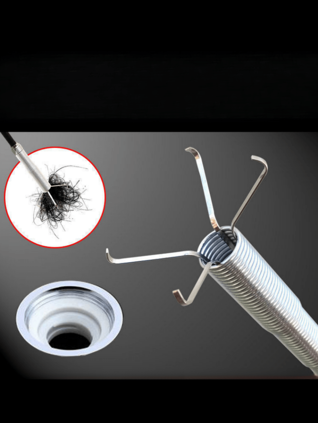 1pc Bendable Drain Clog Remover, Four Claws Gripper Tool, Waste Pipe ...