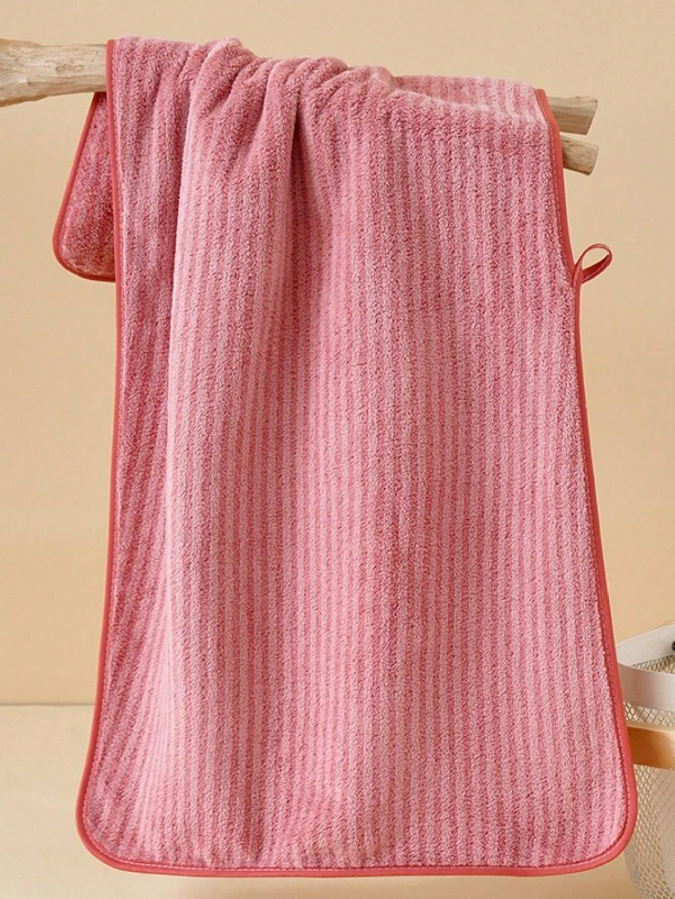 Toalla De Baño Y Toalla De Tiras Finas De Terciopelo Coral | Moda de ...