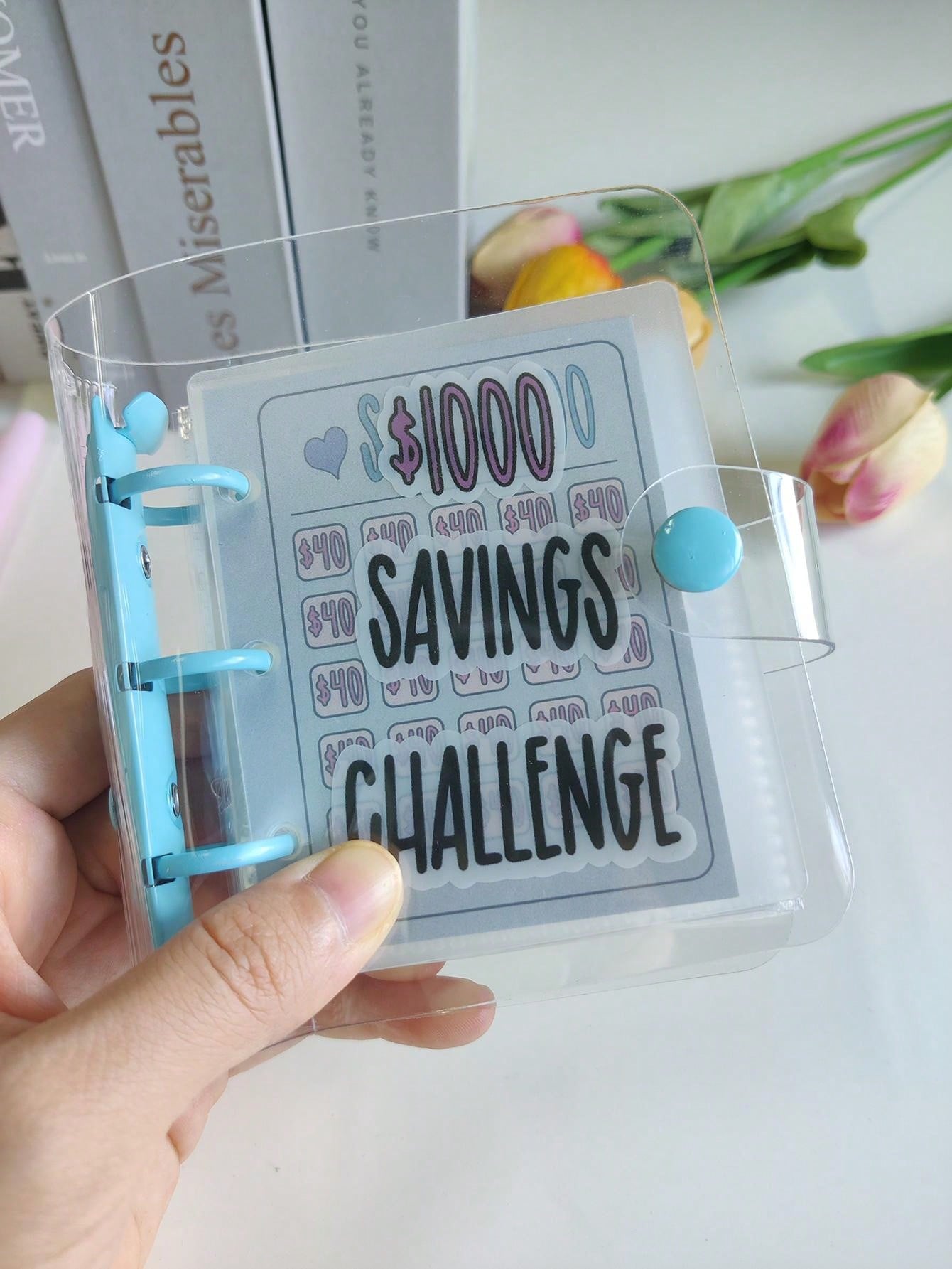 1000 Mini Binder Savings Challenge Binder,Monthly Money Savings ...