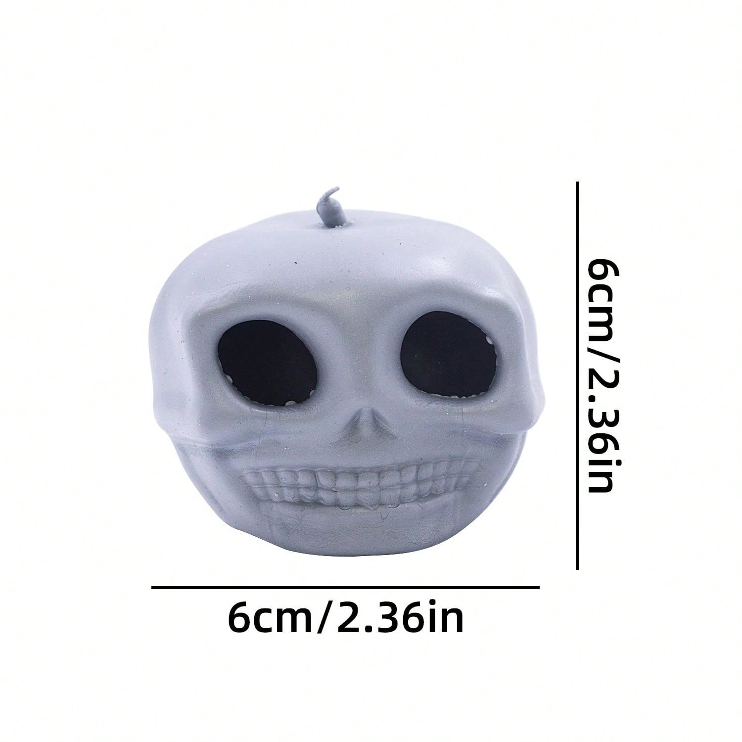 1pc Gray Skull Squishy Toy For Decompression And Spoofing, Simulation ...