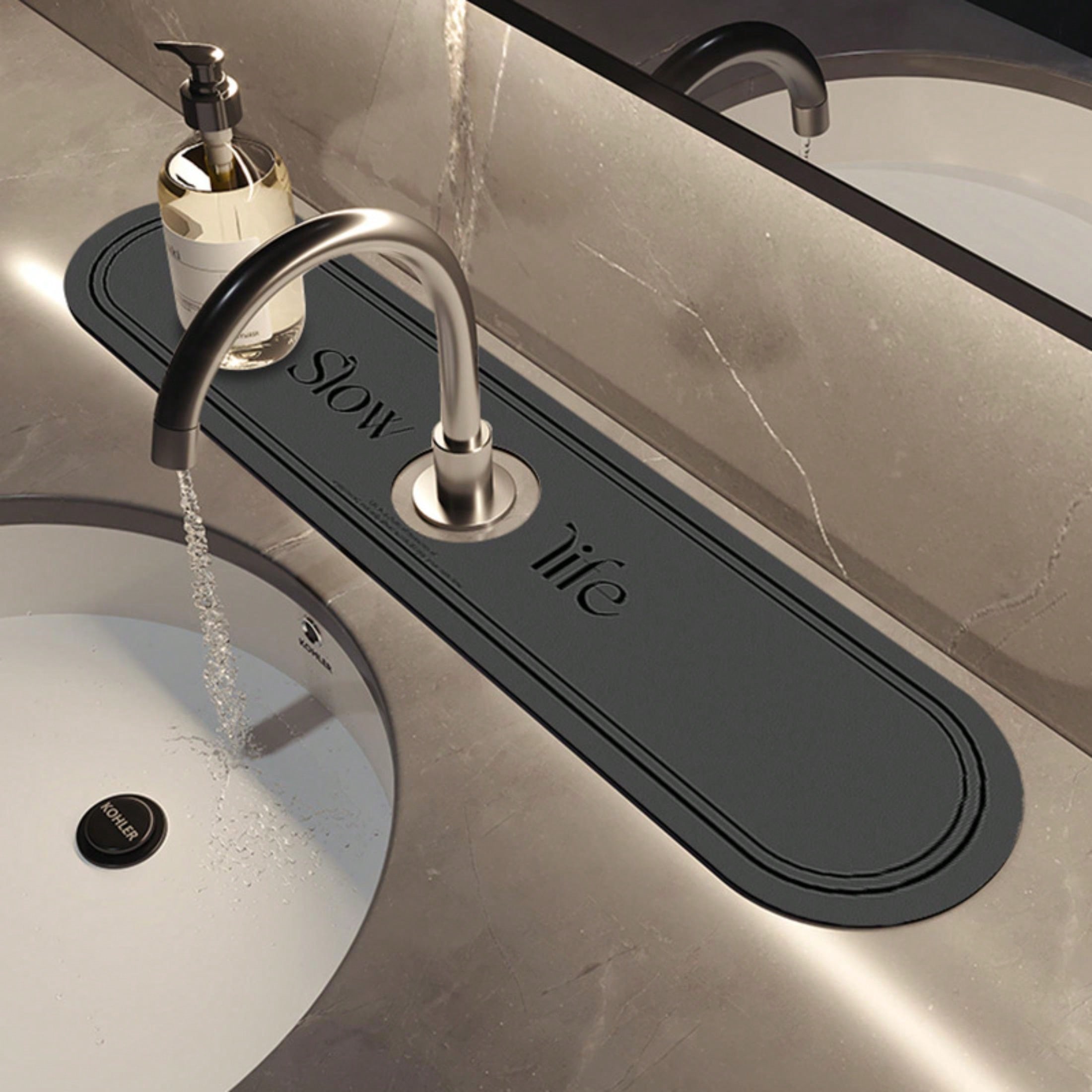 Diatom Mud Water Tap Absorption Mat, Kitchen Sink And Bathroom Wash ...