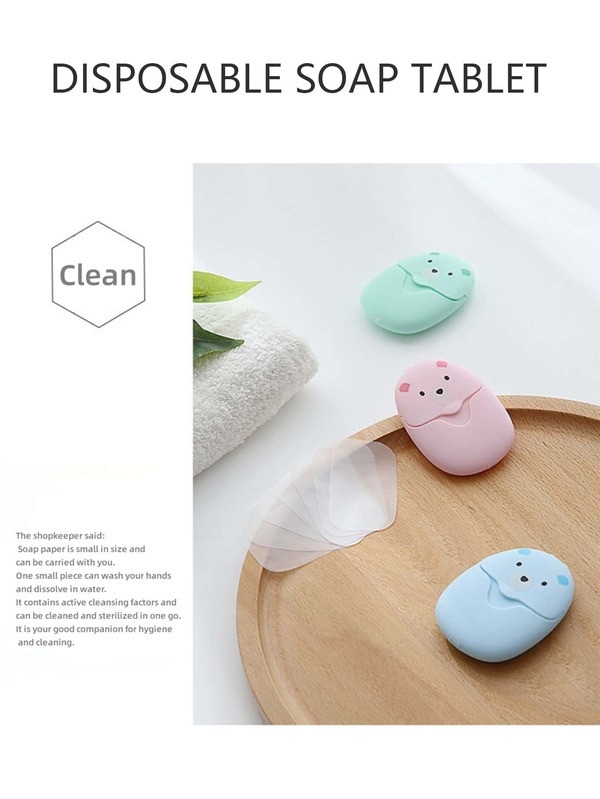 Disposable Soap Sheets Portable Cute Paper Soap Sheets With Box For ...