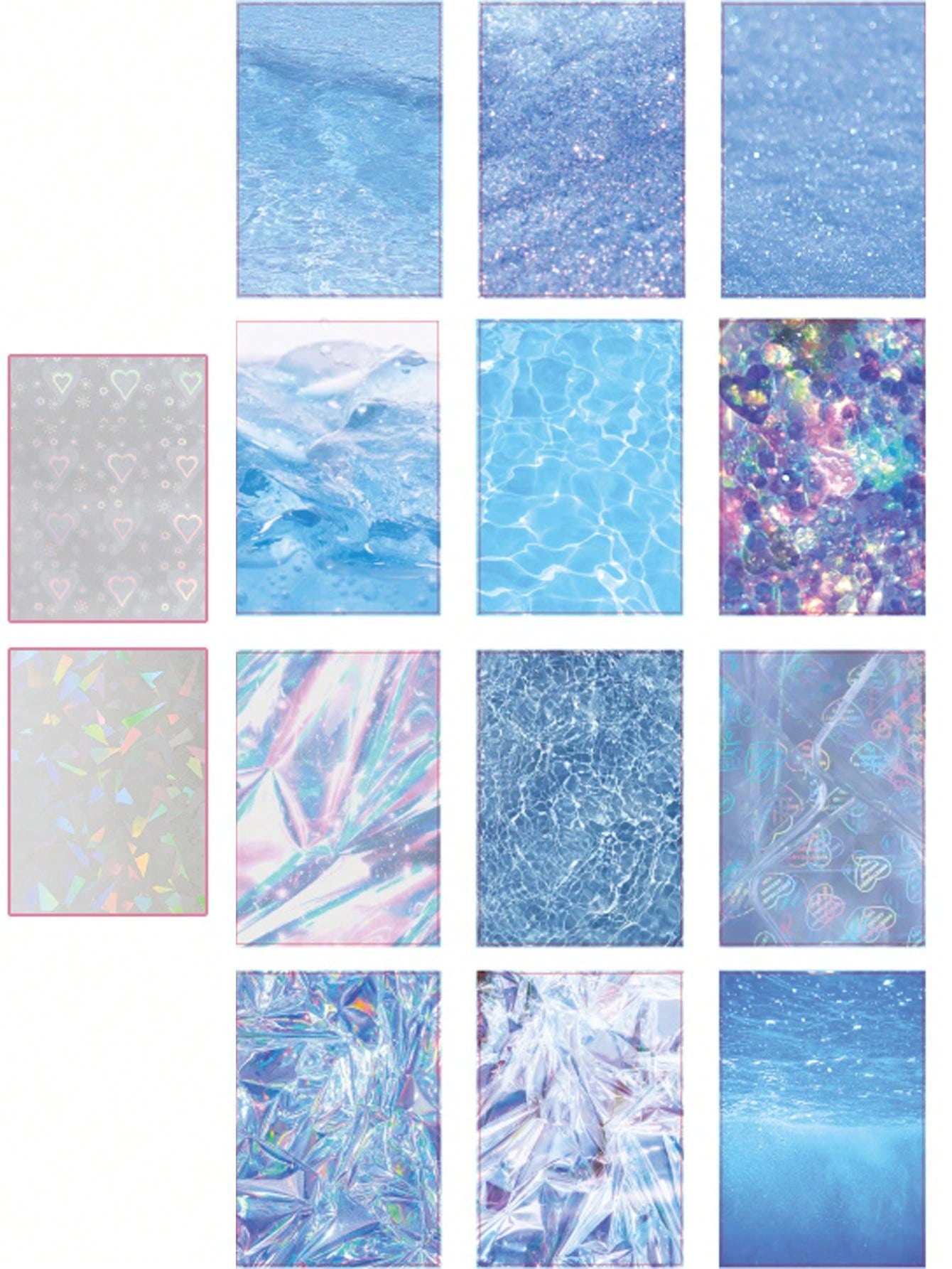 14 Sheets Linen Background Material Stickers | SHEIN EUR