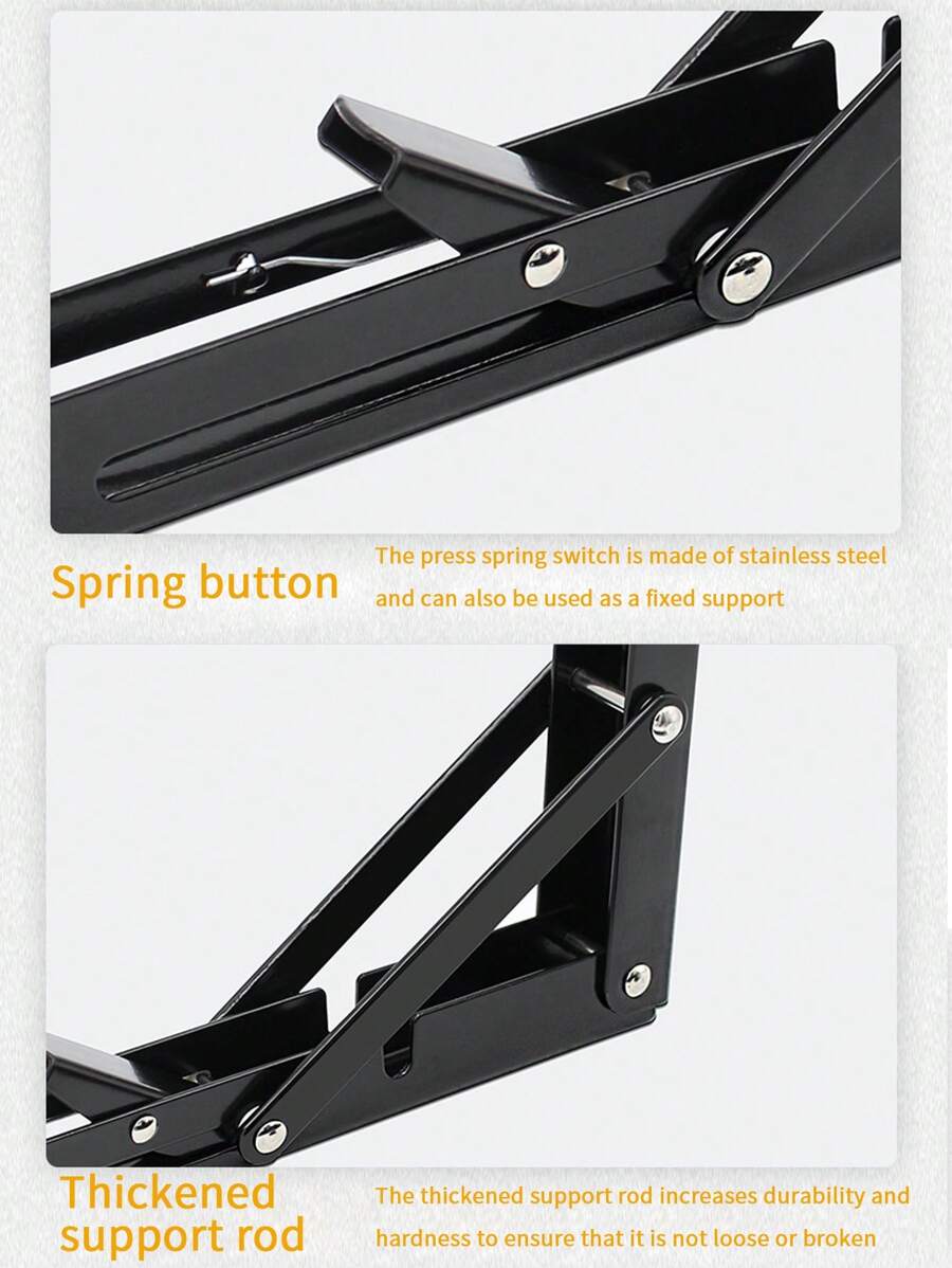 2Pcs Folding Shelf Brackets Collapsible Shelf Brackets For Foldable ...